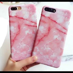 Accessories | Iphone 8 Plus Marble Case Pink New | Poshmark